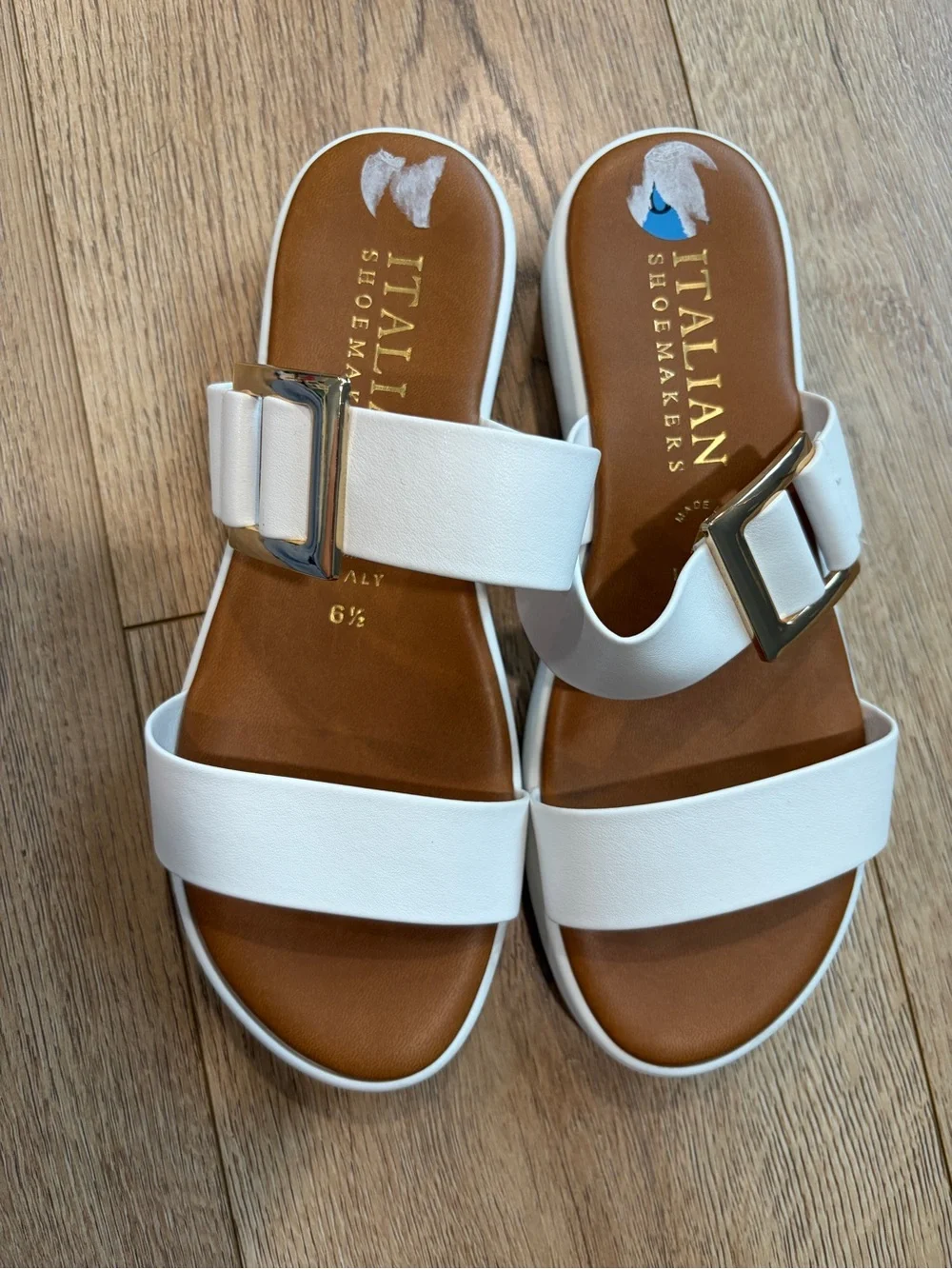 Italian Shoemakers | Shoes | Italian Shoemakers White Platform Slide ...